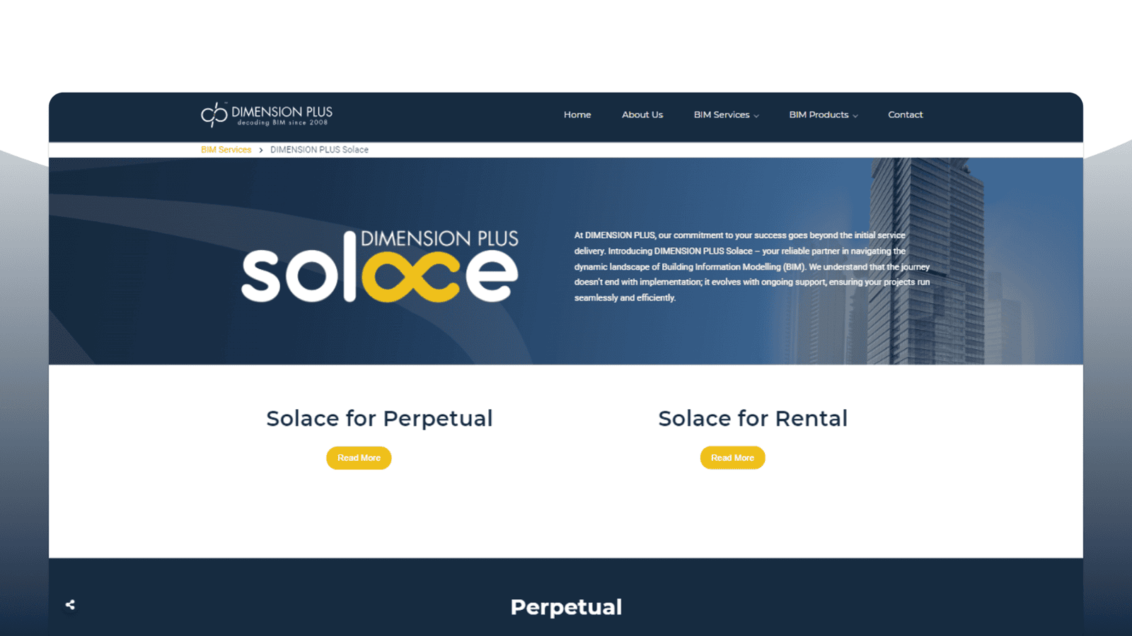 DIMENSION PLUS Solace - Tailored BIM Solutions for Stress-Free Project Delivery